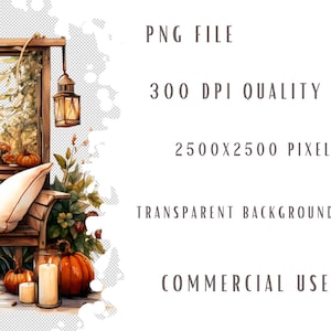 Autumn Cozy Garden Clipart Bundle, Hello Fall Png Designs, Garden ...