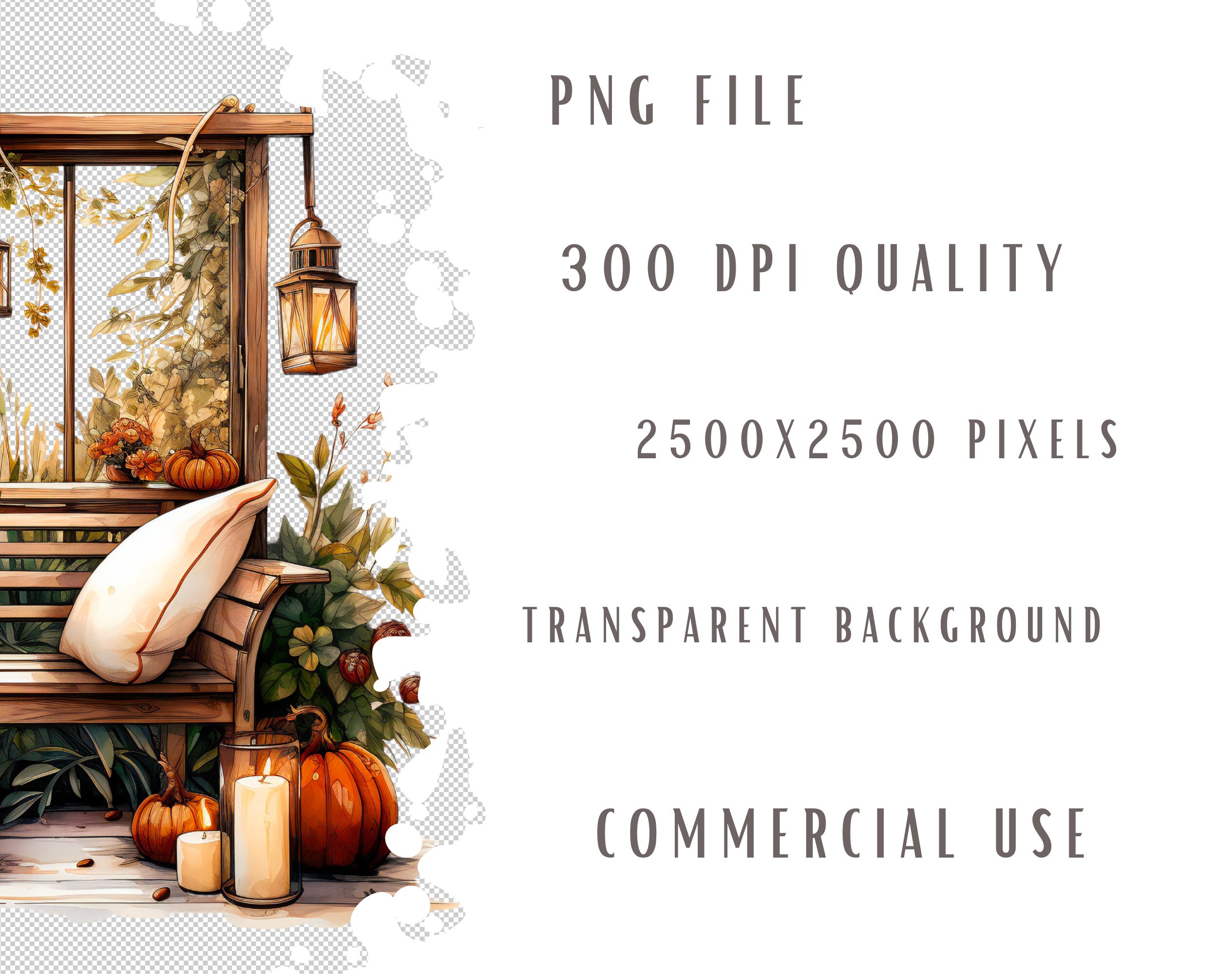 Autumn Cozy Garden Clipart Bundle, Hello Fall Png Designs, Garden ...
