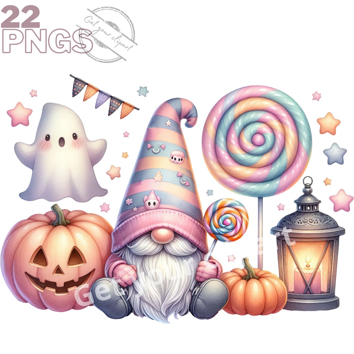 Halloween Gnomes Clipart Bundle, Halloween Clipart, Halloween Graphics ...