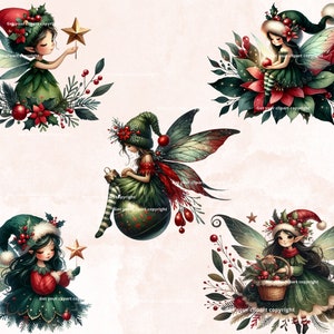 Christmas Fairy Clipart Bundle, Christmas Png Bundle, Christmas ...