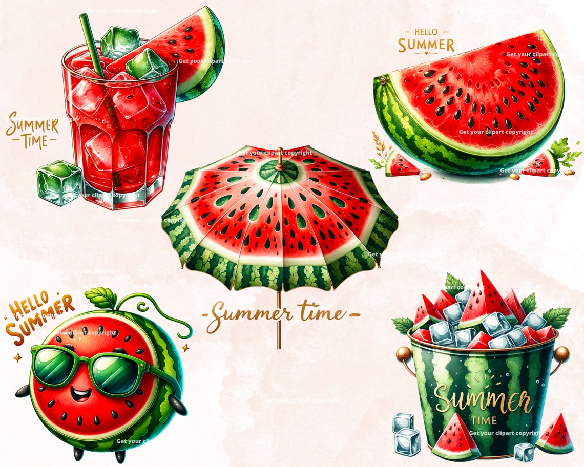 Summer Watermelon Png Clipart, Watermelon Clipart, Fruit Clipart ...