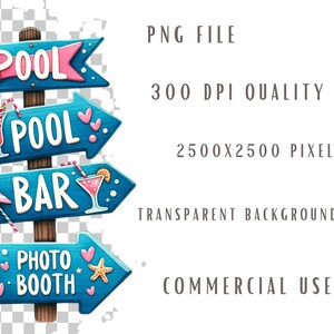 Pool Party Clipart Bundle, Summer Clipart, Pool Party Graphics, Hello ...