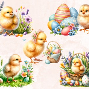 Easter Chick Clipart Bundle, Easter Clipart, Easter Graphics, Easter ...