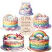 Rainbow Birthday Cake Clipart Bundle, Happy Birthday Graphics, Cake Png ...
