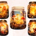 Autumn Jar Clipart Bundle, Mason Jar Png Graphics, Fall Designs, Fall ...