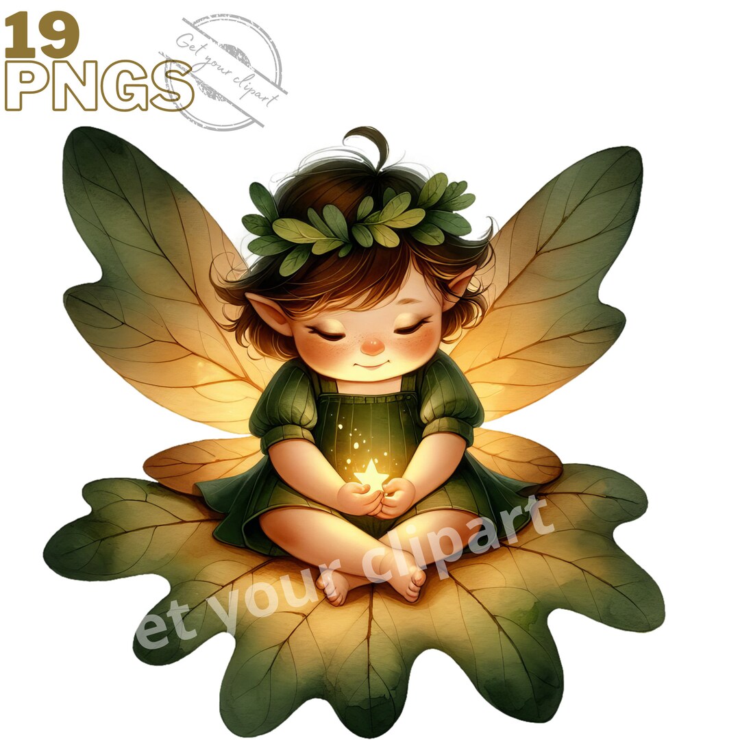 Forest Fairy Clipart Bundle, Fantasy Png Bundle, Magic Forest Png ...