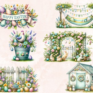 Sweet Easter Clipart Bundle, Easter Clipart, Easter Graphics, Easter ...