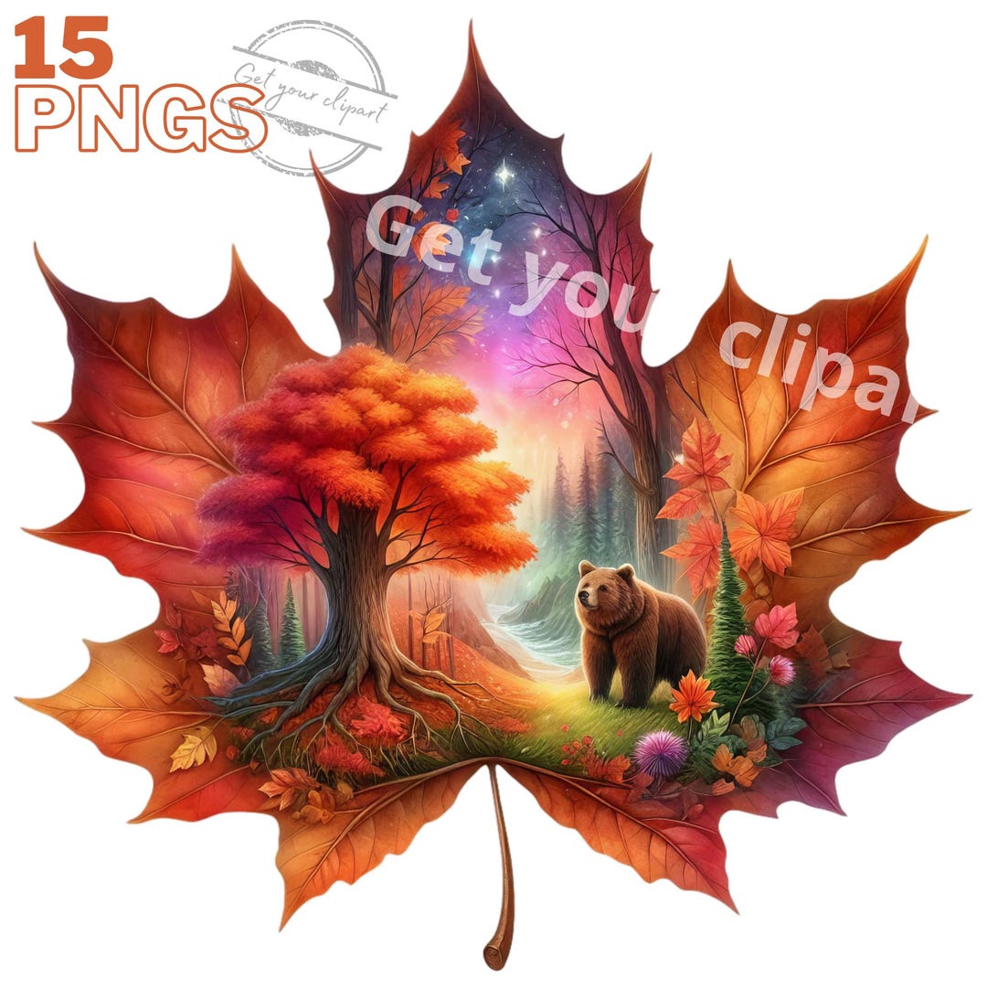 Autumn Leaf Clipart Bundle, Fall Clipart, Autumn Graphics, Fall ...