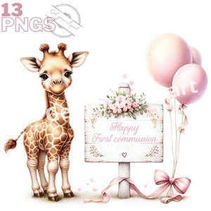 Happy First Communion Clipart Bundle, Communion Png Files, Girl ...