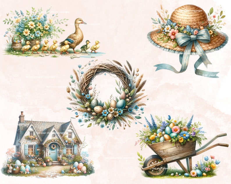 Easter Clipart Bundle, Easter Clipart, Easter Graphics, Easter Designs ...