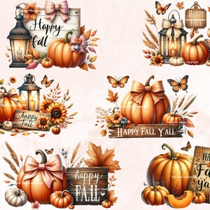 Happy Fall Y'all Clipart Bundle, Hello Fall Png, Happy Fall Clipart ...