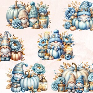 Pastel Gnome and Pumpkin Clipart Bundle, Fall Scrapbooking, Fall ...