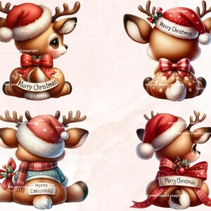 Christmas Reindeers Clipart Bundle, Christmas Sublimation File, Xmas ...