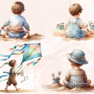 Beach Day Clipart Bundle, Beach Pngs, Kids Clipart, Summer Clipart ...