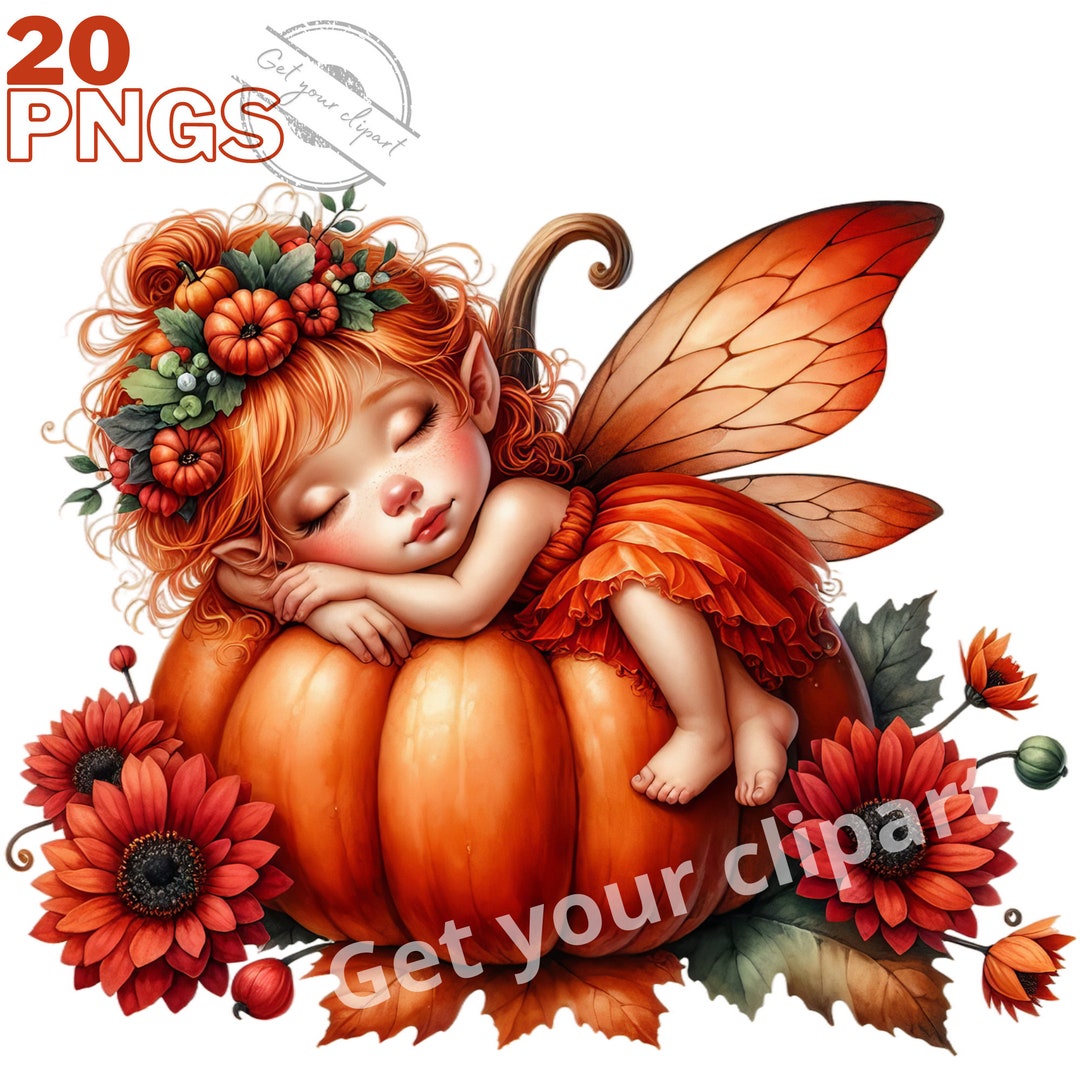 Fall Fairy Clipart Bundle, Fall Scrapbooking, Autumn Sublimation, Fall ...