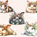 Spring Rabbit Clipart Bundle, Spring Bunny, Watercolor Bunny Graphics ...