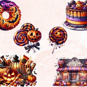 Halloween Treats Clipart Bundle, Halloween Candies Png, Halloween ...