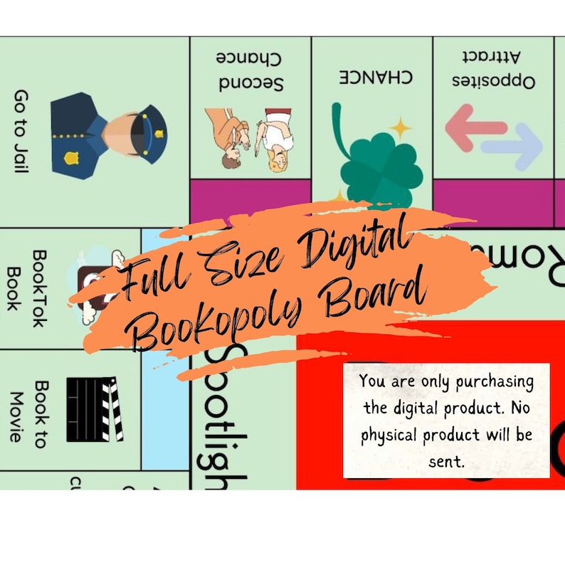 Bookopoly Reading Challenge - Etsy