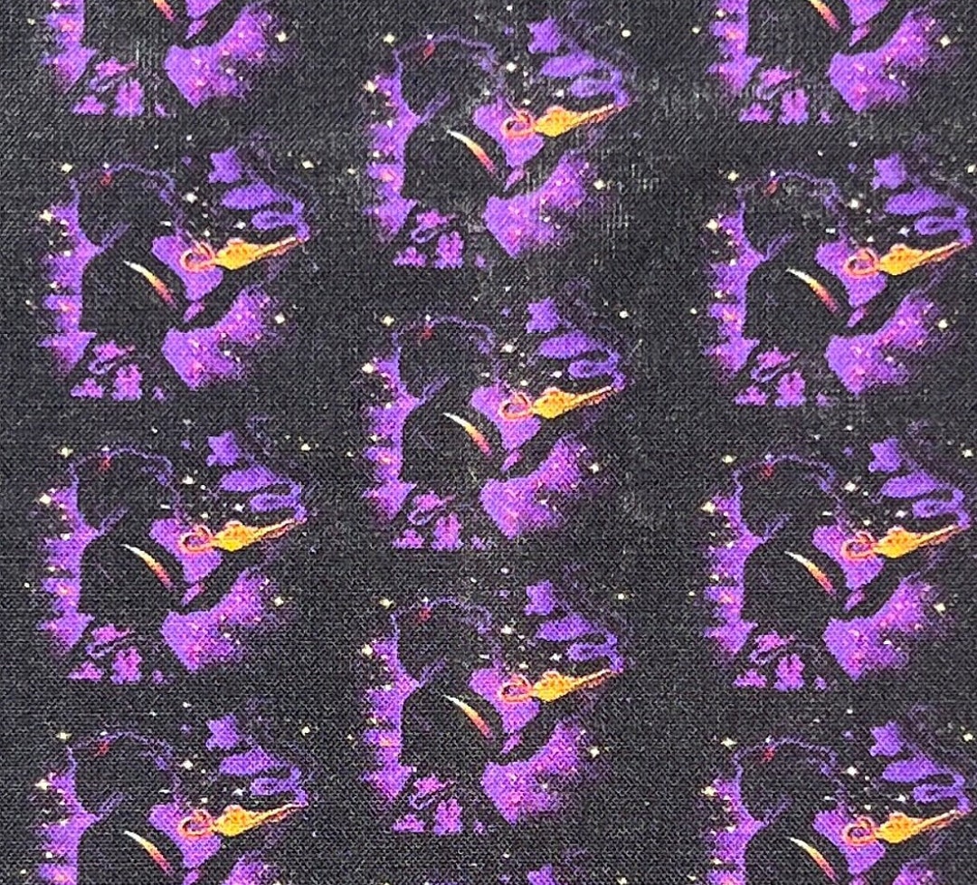 18" X 10" Remnant Good Versus Evil Aladdin Print 100% Cotton Fabric - Etsy