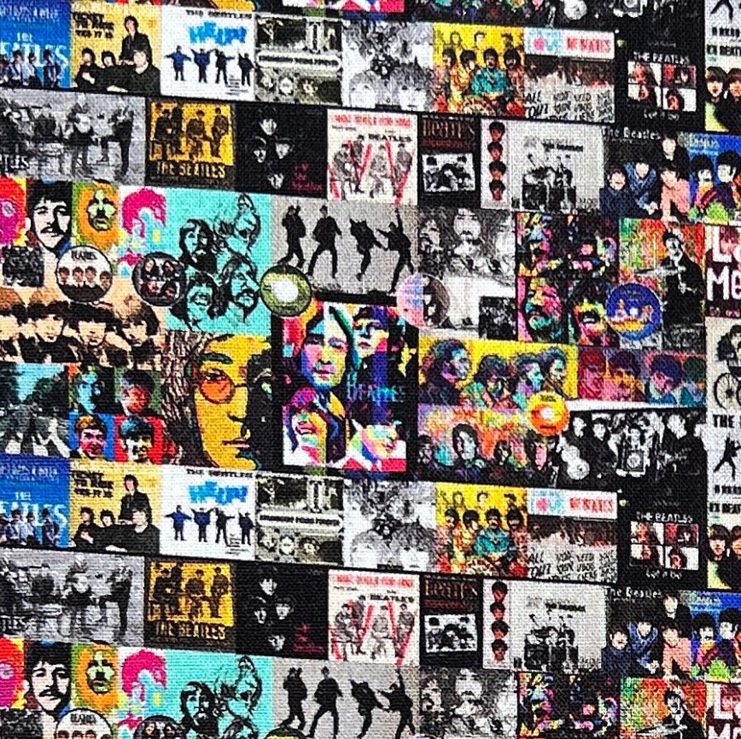 Beatles Album Print | 100% Cotton Fabric | Fat Quarter | Tumbler - Etsy