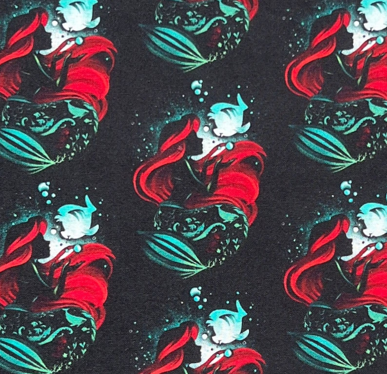 Good Versus Evil Little Mermaid Ariel Print 100% Cotton Fabric - Etsy