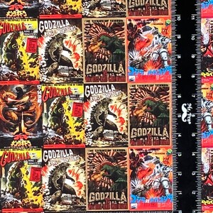 Godzilla Print 100% Cotton Fabric - Etsy