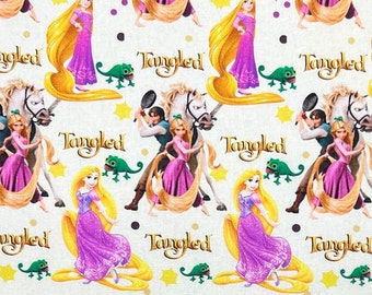 Princess Rapunzel Tangled Best Disney Cotton Fabric 1/4 Yard, 1/2 Yard ...