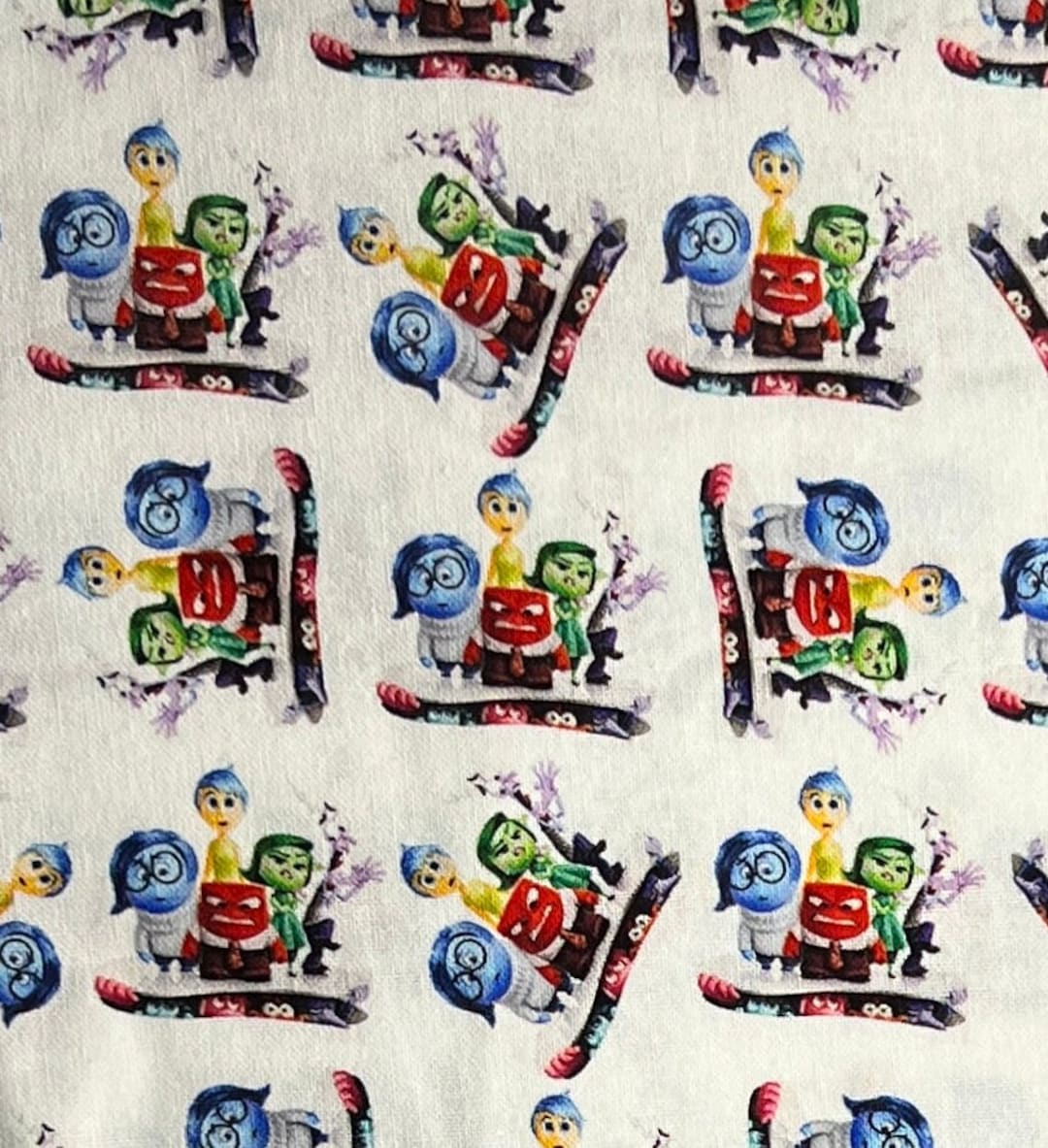 18" X 10" Remnant Disney Inside Out 2 Print 100% Cotton Fabric - Etsy