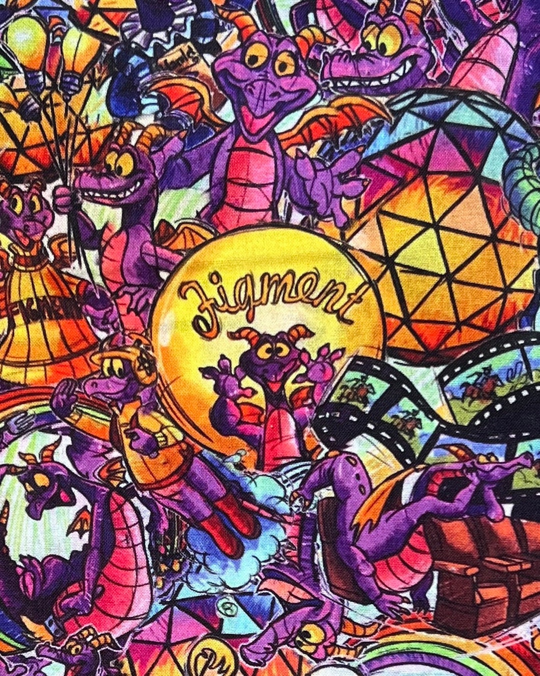 18" X 10" Remnant Figment Imagination Print 100% Cotton Fabric - Etsy