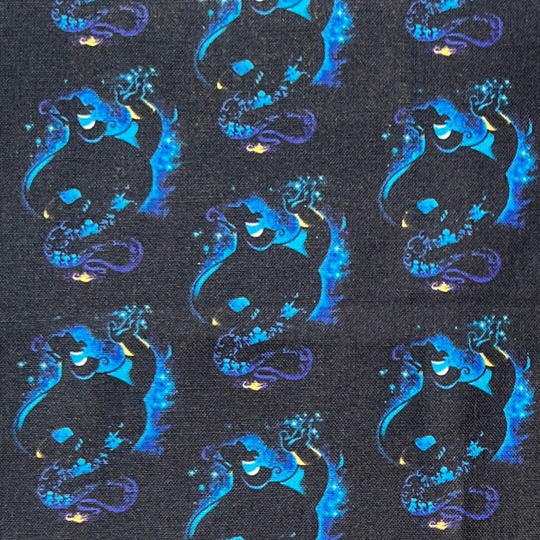 18" X 10" Remnant Good Versus Evil Aladdin Genie Print 100% Cotton ...
