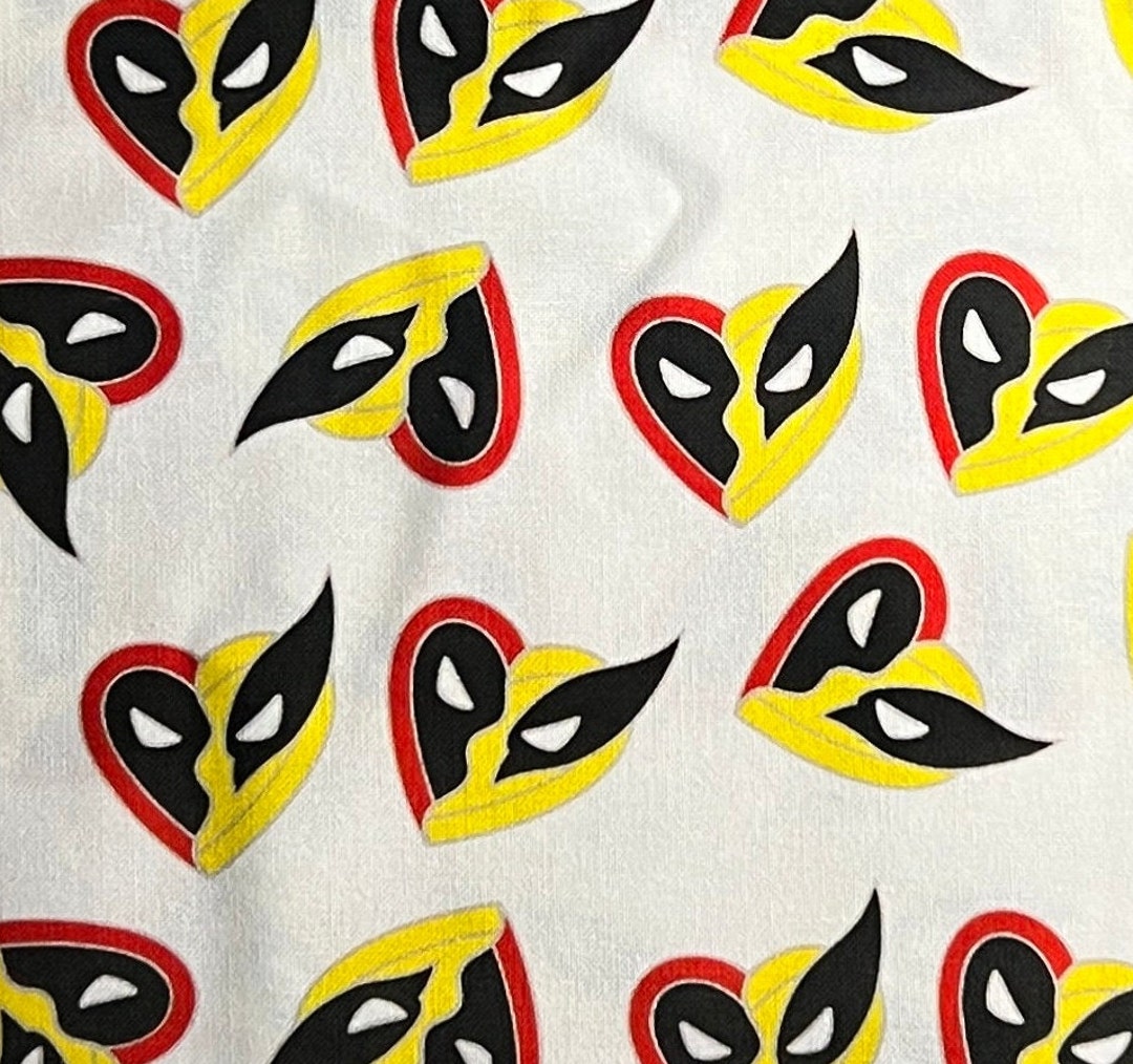 18" X 10" Remnant Superhero Wolverine and Deadpool 100% Cotton Fabric ...