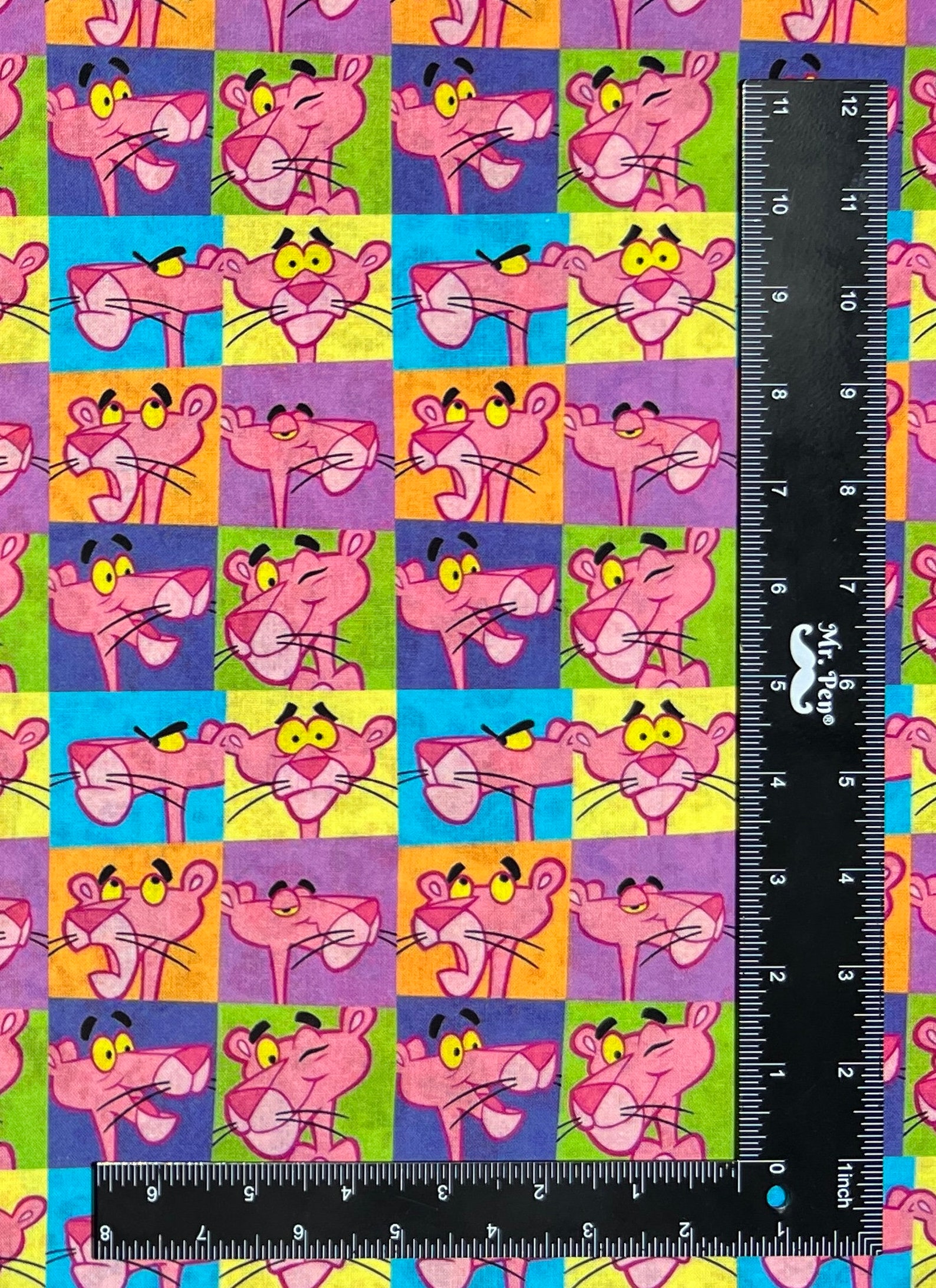 The Pink Panther Print 100 Cotton Fabric Fat Quarter Etsy
