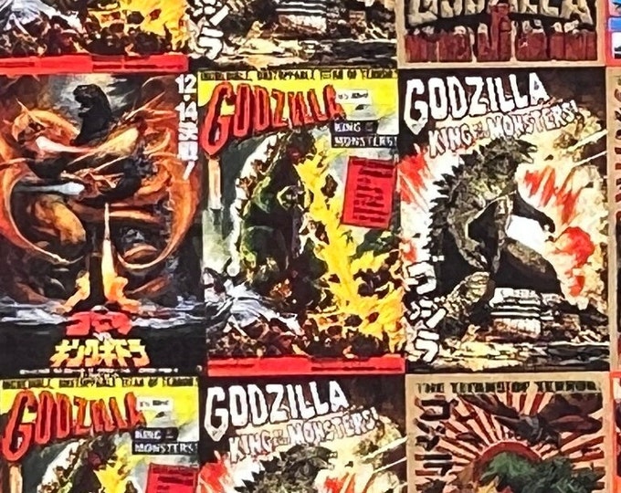 Godzilla Print 100% Cotton Fabric - Etsy