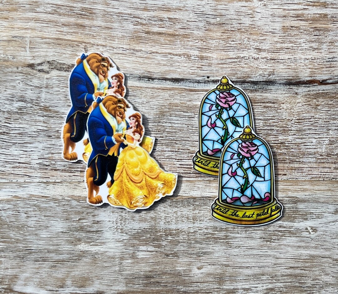Disney's Beauty and the Beast Flat Back Resin | Belle, Gaston, Mrs ...