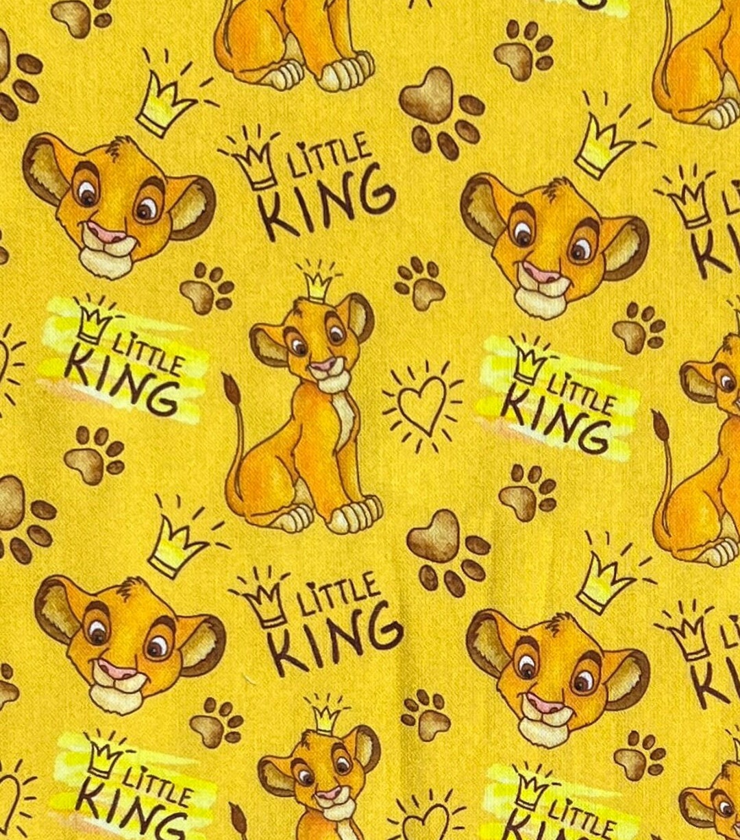 Little Lion King Print 100% Cotton Fabric Fat Quarter Tumbler - Etsy