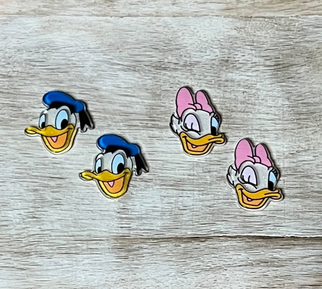 Disney's Daisy and Donald Duck Flat Back Resin | GLITTER | Hair Bow ...