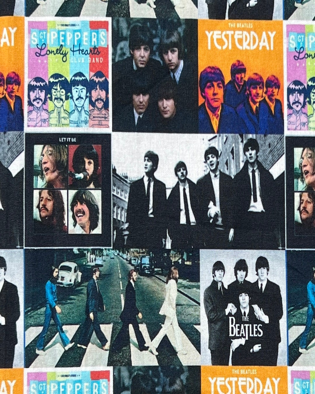Beatles Album Print | 100% Cotton Fabric | Fat Quarter | Tumbler - Etsy