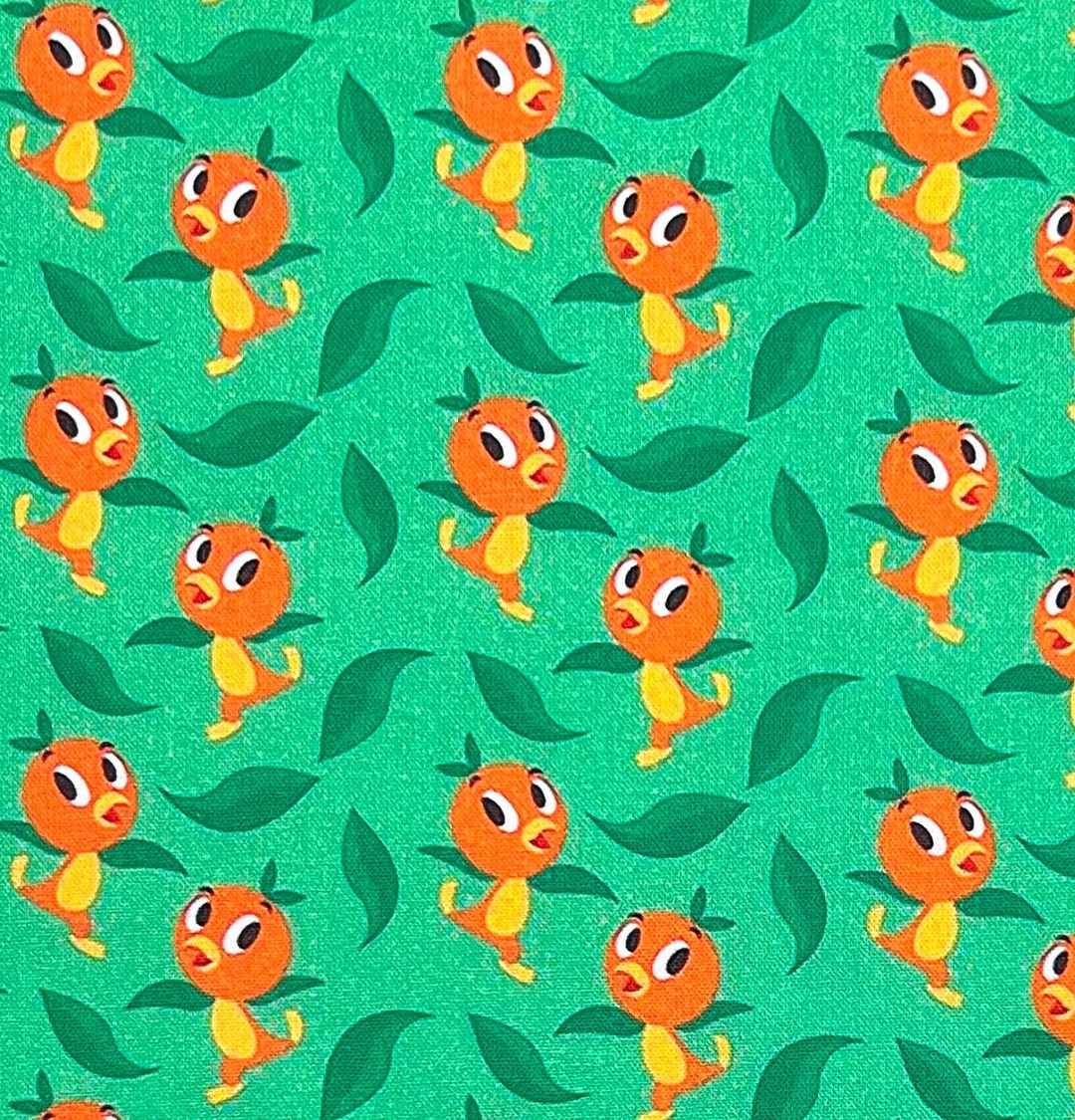 18 X 10 Remnant Orange Bird Print 100% Cotton Fabric - Etsy