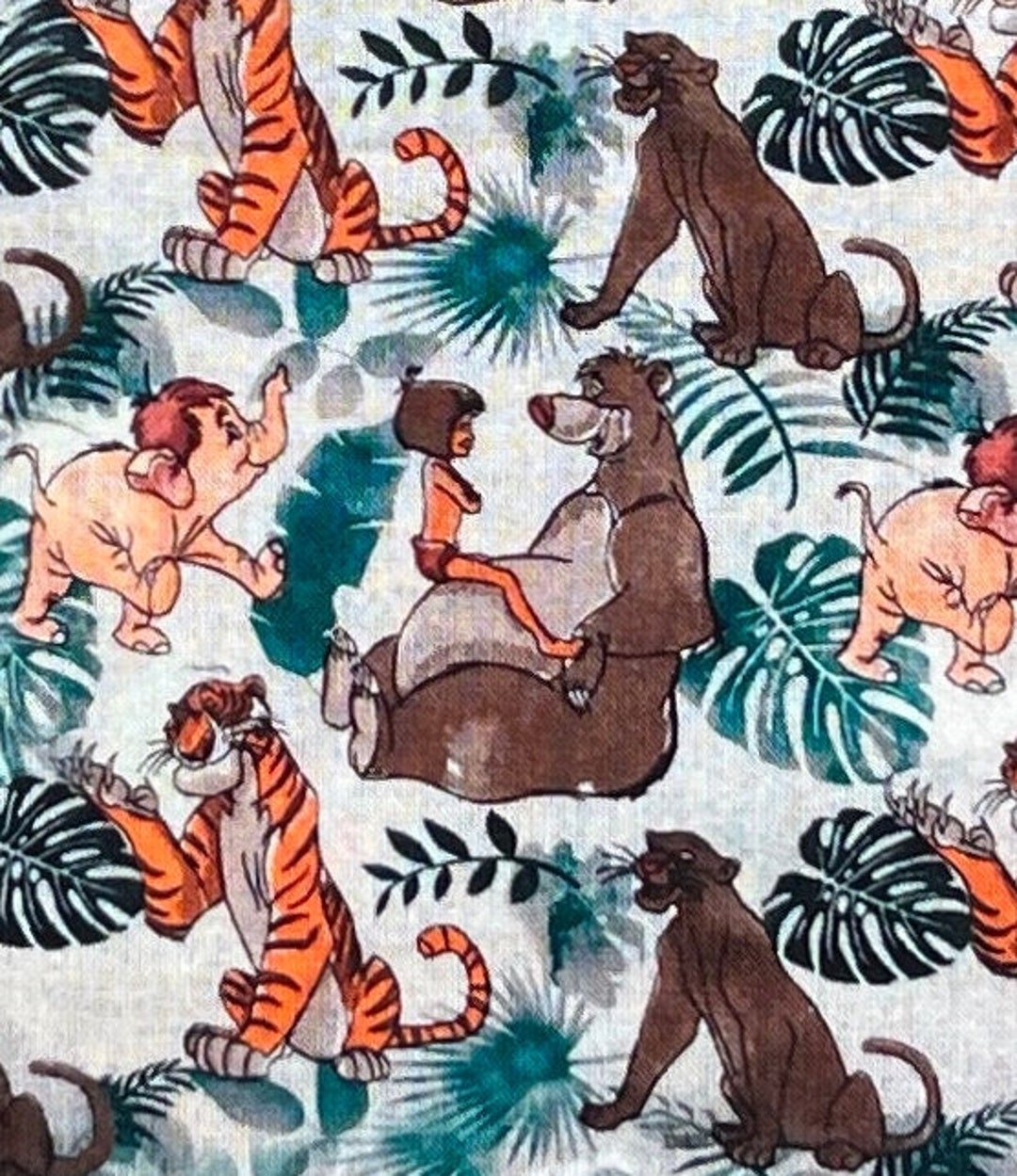 Jungle Book Print 100% Cotton Fabric - Etsy