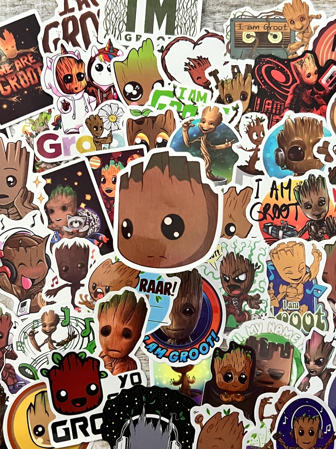 Guardian's of the Galaxy Groot Stickers -- Waterproof -- Laptop, Hydro ...