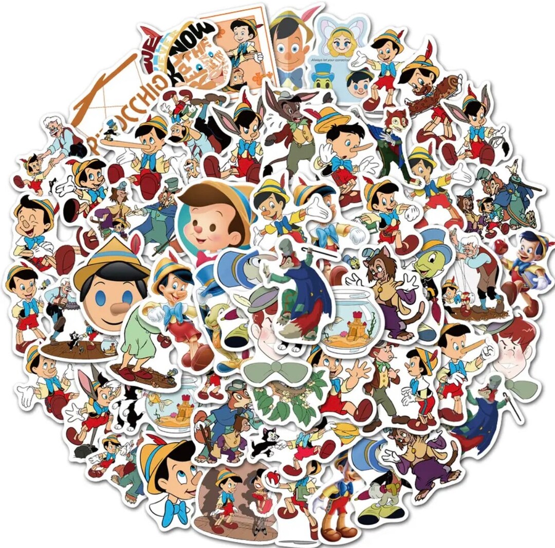 Pinocchio Stickers Waterproof Laptop, Hydro Flask, Scrapbooking ...