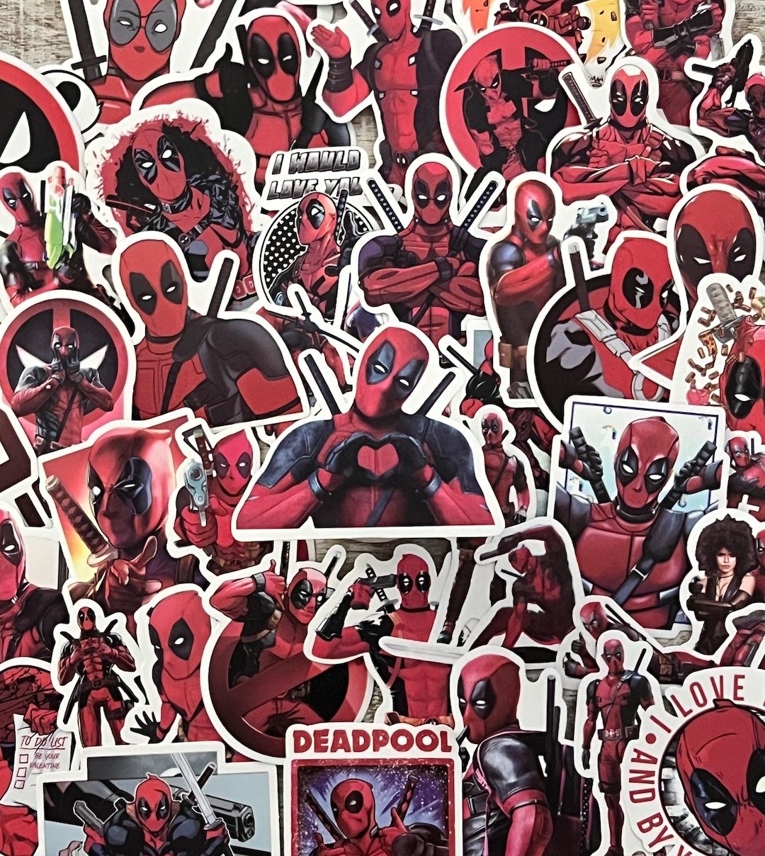 Deadpool Stickers -- Waterproof -- Laptop, Hydro Flask, Scrapbooking ...