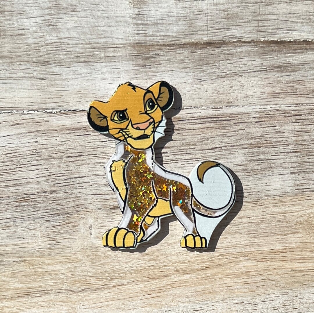 Lion King Simba Acrylic Shakers | Hair Bow Center, Key Ring, Scrapbook ...