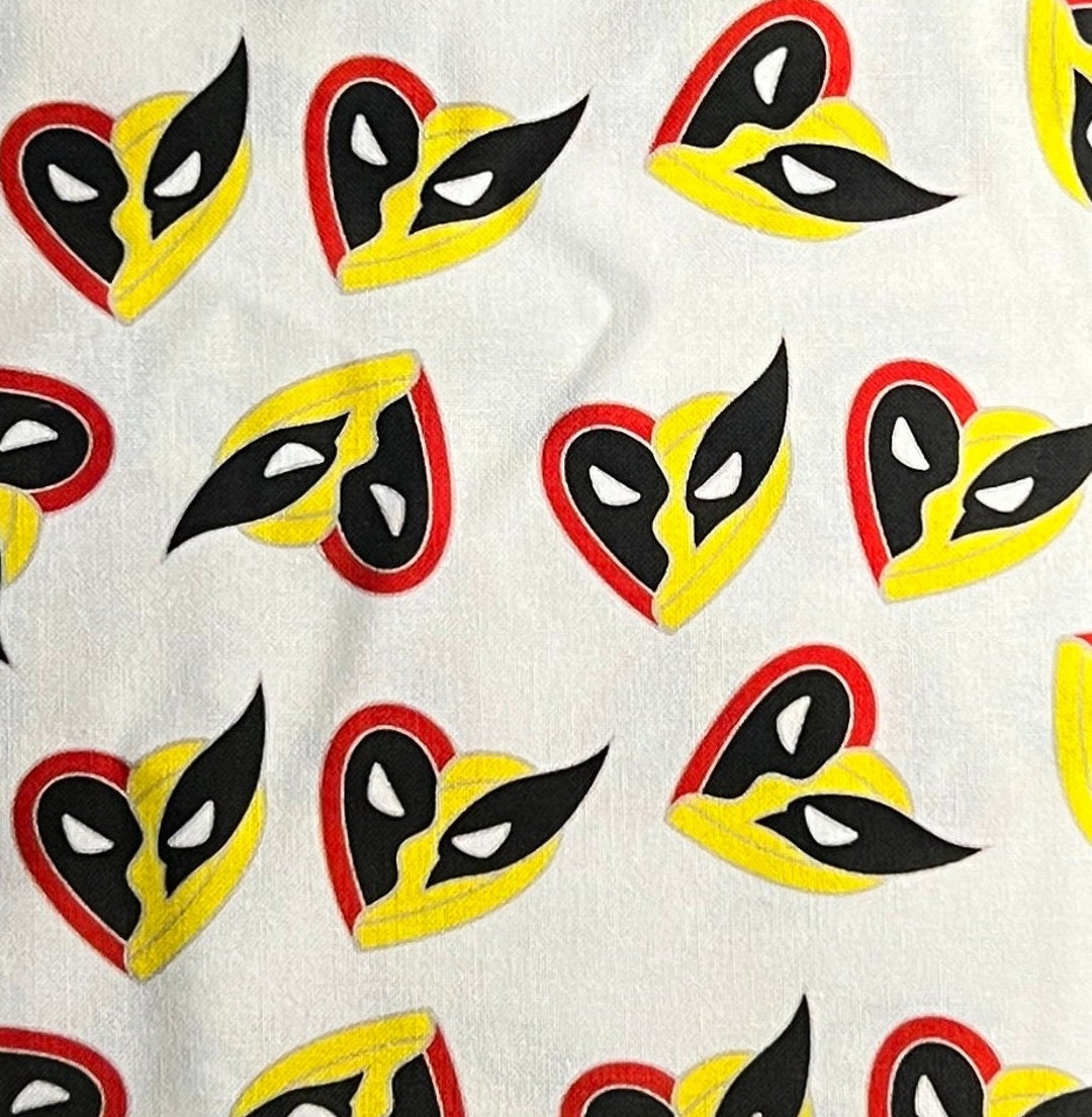 Superhero Wolverine and Deadpool 100% Cotton Fabric - Etsy