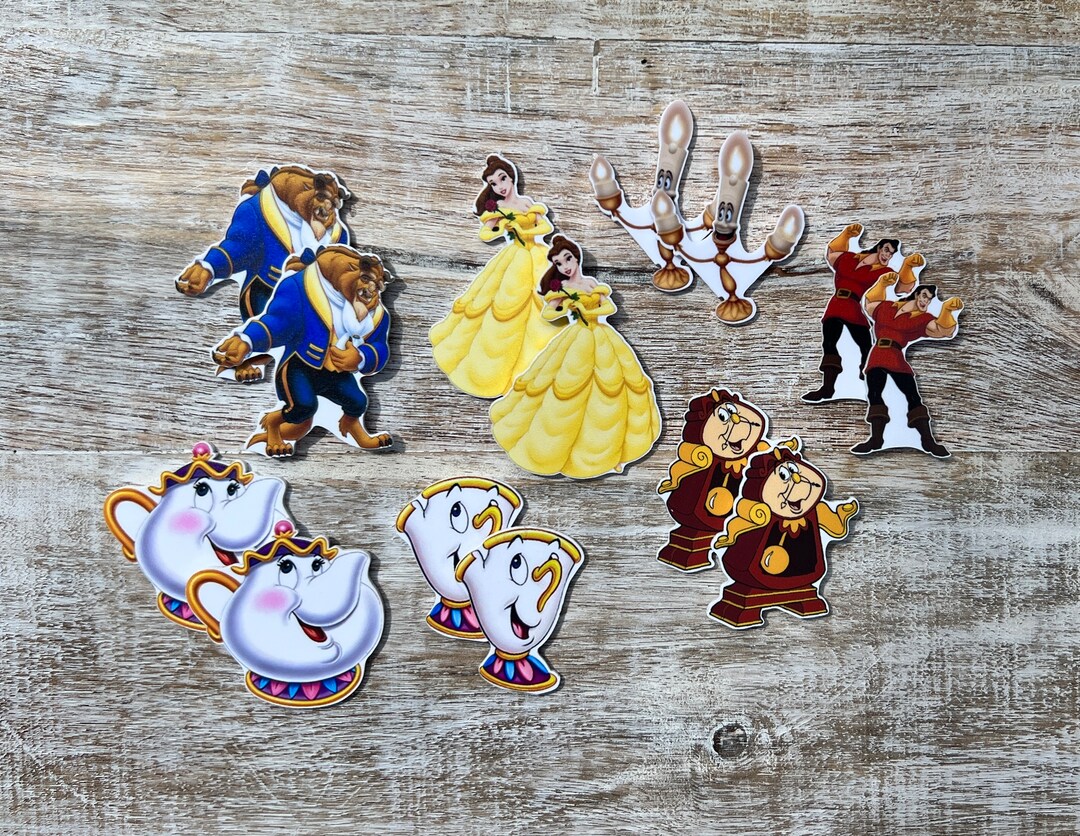 Disney's Beauty and the Beast Flat Back Resin | Belle, Gaston, Mrs ...