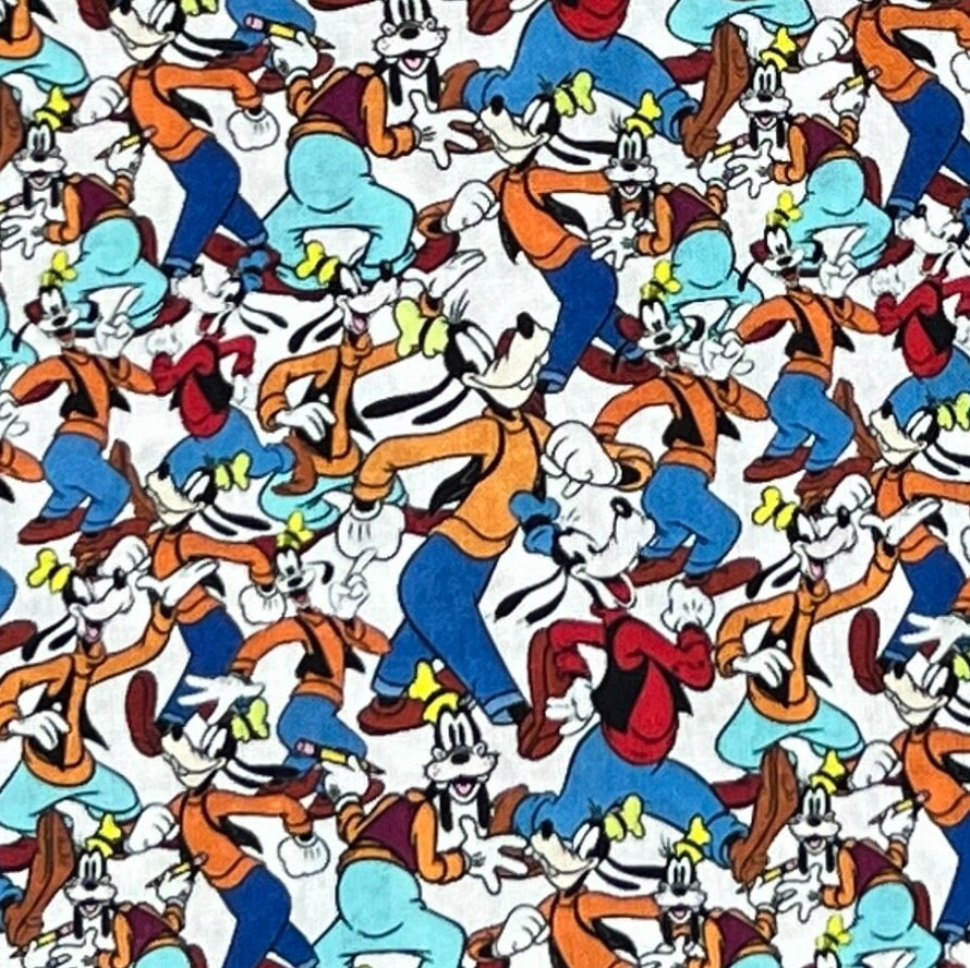 Classic Goofy Print 100% Cotton Fabric - Etsy