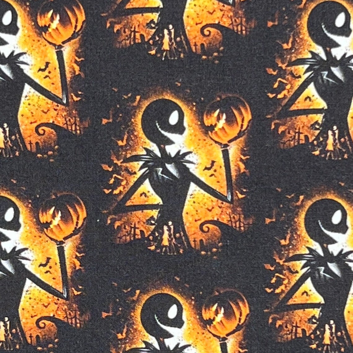 Good Versus Evil Nightmare Jack Skellington Print 100% Cotton Fabric ...