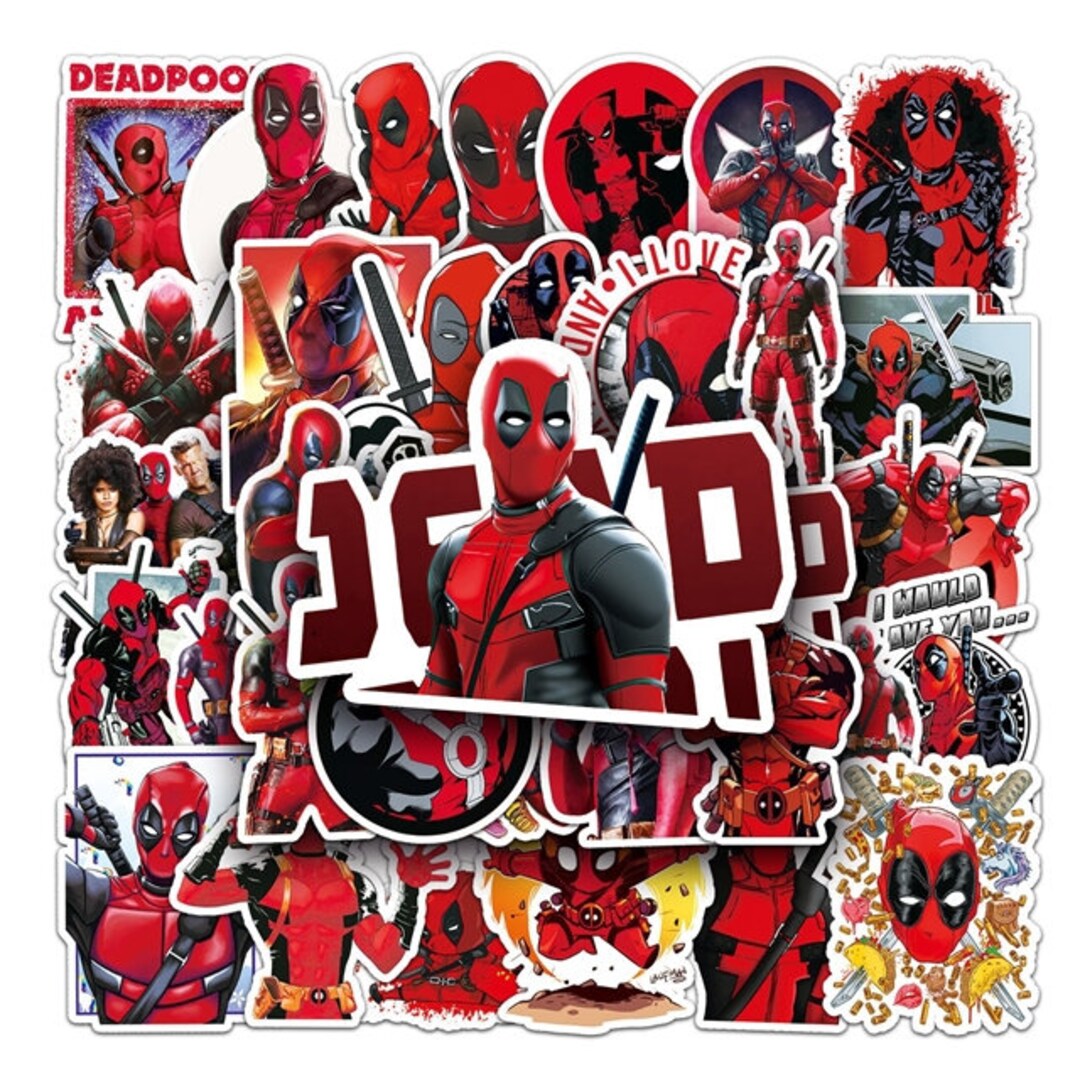 Deadpool Stickers -- Waterproof -- Laptop, Hydro Flask, Scrapbooking ...