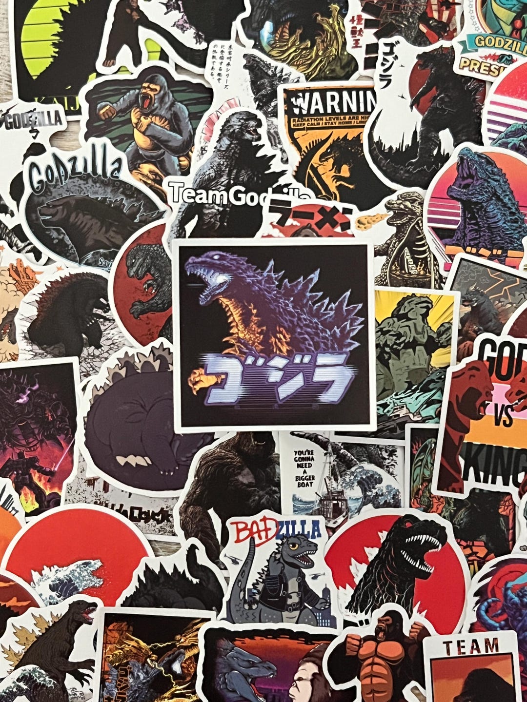 Godzilla Stickers -- Waterproof -- Laptop, Hydro Flask, Scrapbooking ...