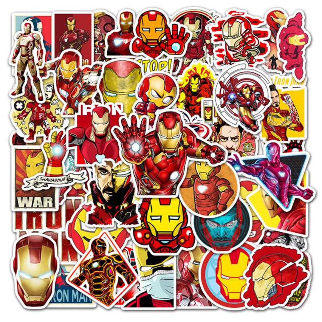 Iron Man Stickers -- Waterproof -- Laptop, Hydro Flask, Scrapbooking ...